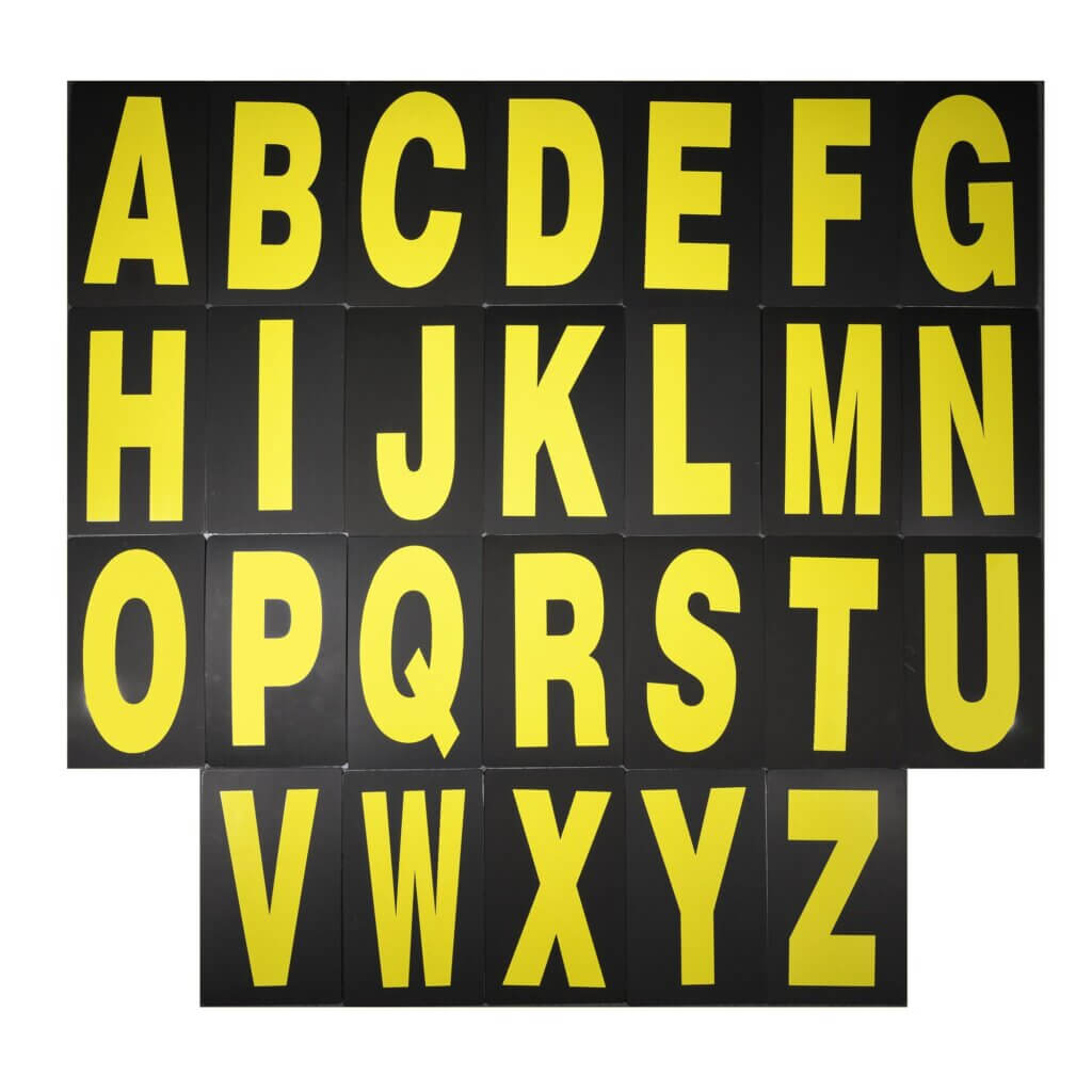 Aluminium Racing Pit Board Frame - Numbers & Letters - A16
